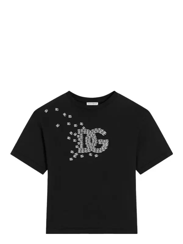 Dolce & Gabbana Jersey T-shirt With Logo Detail - Black