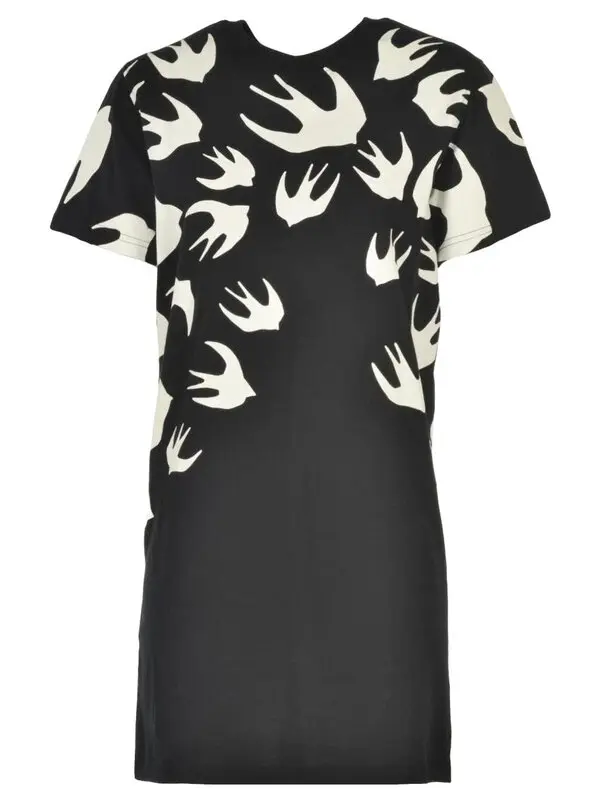 Alexander McQueen Printed T-shirt Dress - Black