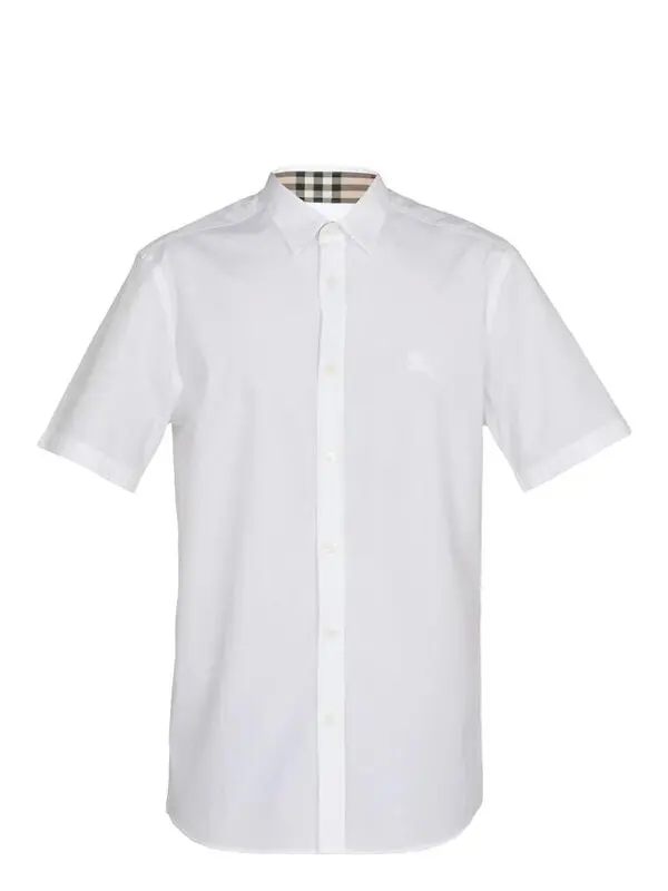 Burberry Lapel Casual Shirt - White