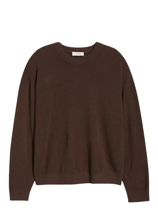 FRAME Lightweight Cashmere Crewneck Sweater - Deep Brown