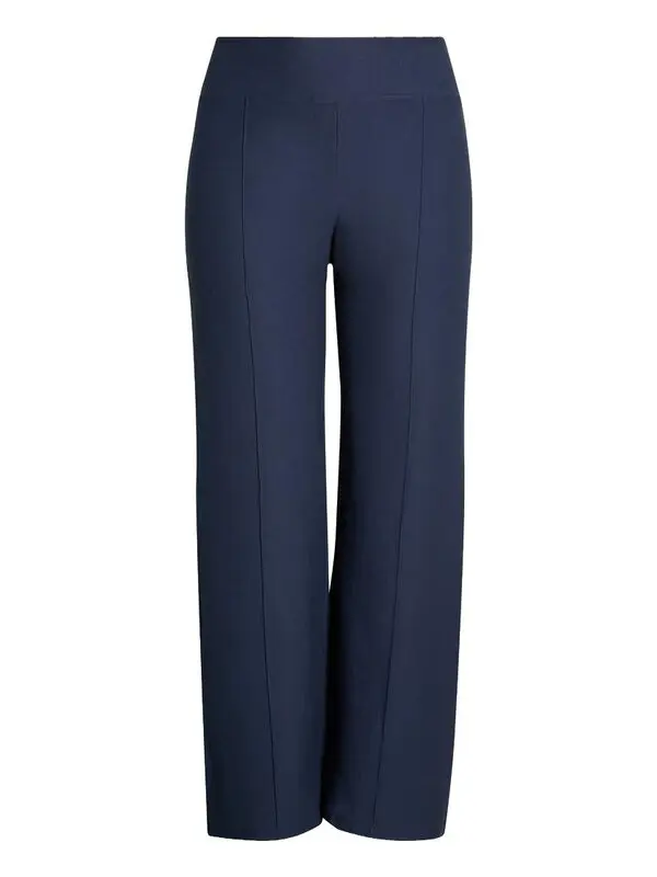 Eileen Fisher High Waist Wide Leg Seamed Pants - Maritime