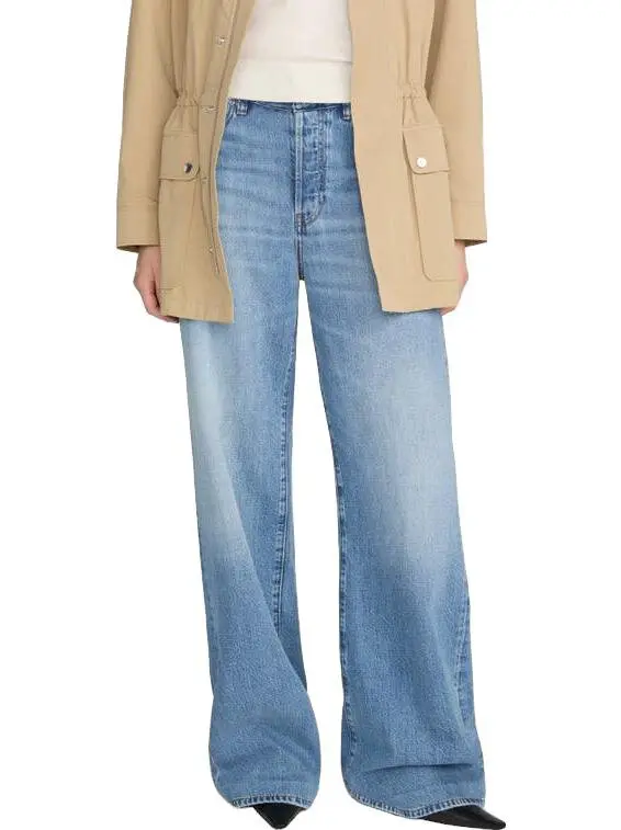 FRAME The Off Duty Loose Wide Leg Jeans - Flutter