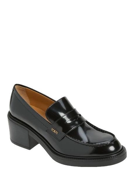 TOD'S Penny Loafer Block Heel Pumps - Nero