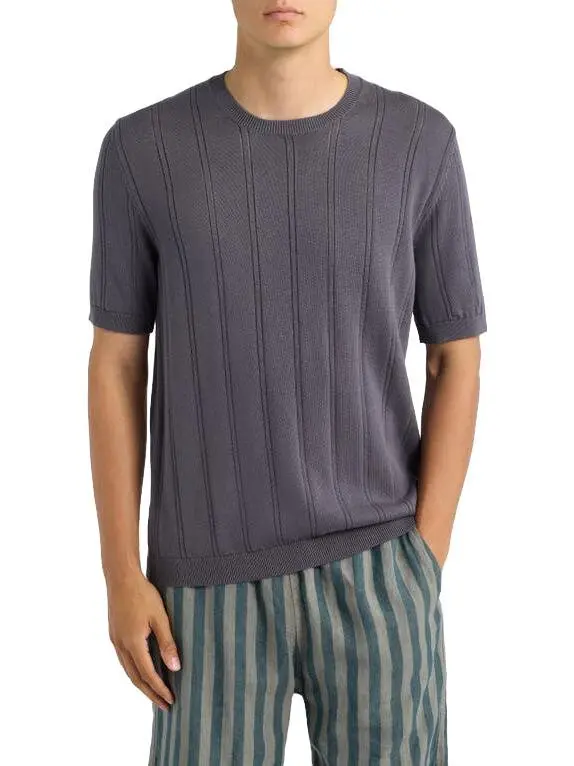 ALEX CRANE Lolo Drop Needle Sweater Tee - Ash