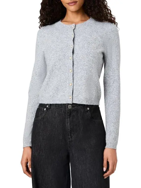 French Connection Dakota Print Cardigan - Medium Heather