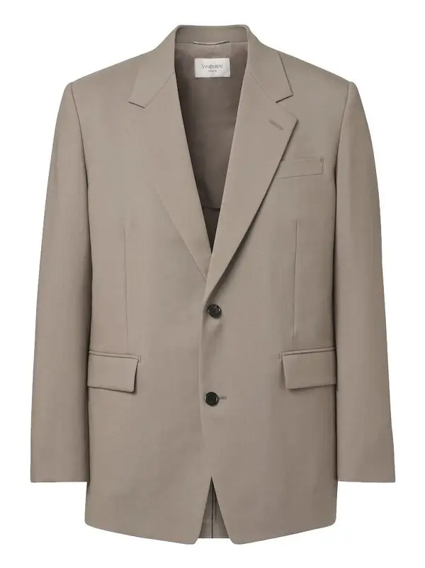 Saint Laurent Wool And Mohair Blazer - Grey