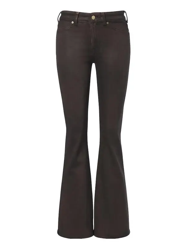 7 For All Mankind The Leggy Bootcut Coated Jeans - Brown