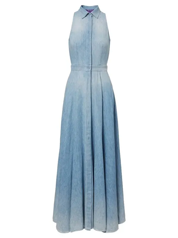 Ralph Lauren Peyton Denim Maxi Dress - Blue