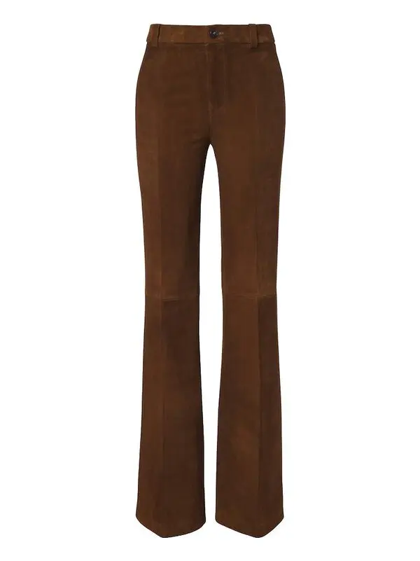 Stouls Lizzy Suede Bootcut Pants - Brown