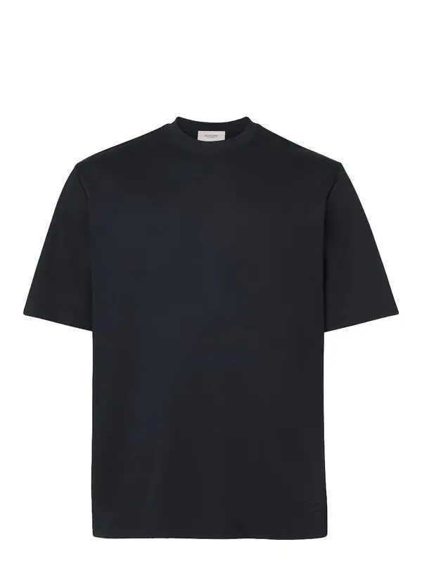 Agnona Cotton And Silk Jersey T-shirt - Blue