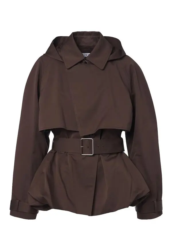 Loewe Cotton And Silk Gabardine Jacket - Brown
