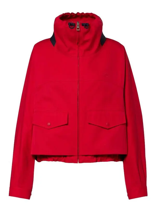 Loewe Cotton And Silk Gabardine Jacket - Red