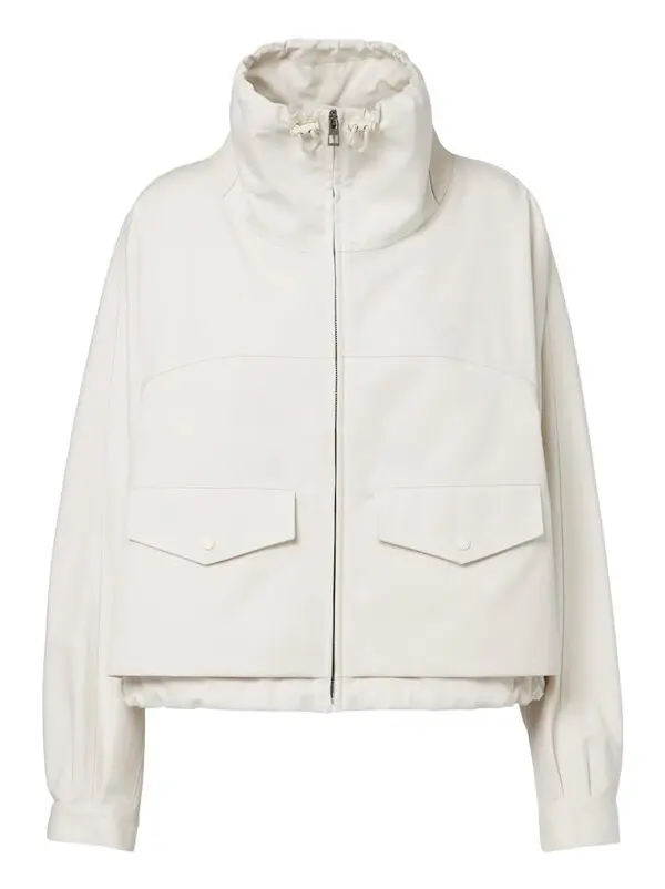 Loewe Cotton And Silk Gabardine Jacket - White