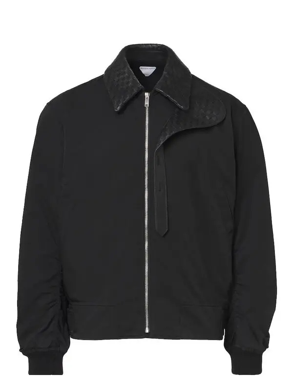 Bottega Veneta Intrecciato Twill Blouson Jacket - Black
