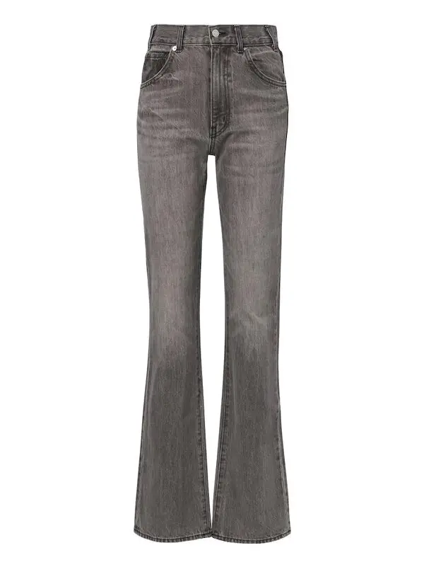 NILI LOTAN Joan Flared Jeans In Ash Wash - Grey