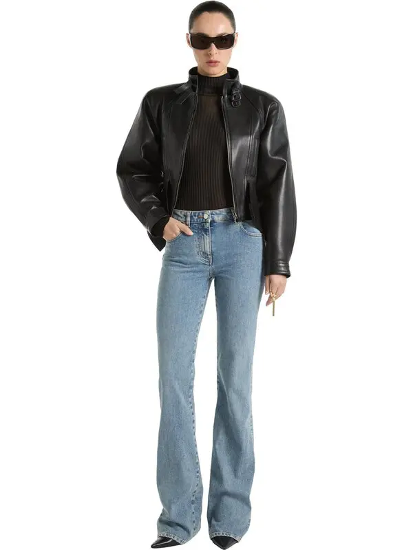 Balmain Bootcut Faded Denim Jeans - Blue