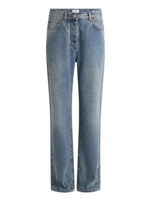 Balmain Straight-leg Denim Jeans - Blue
