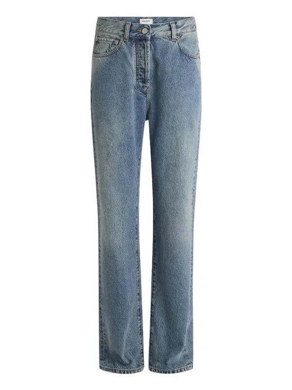 Balmain Straight-leg Denim Jeans - Blue