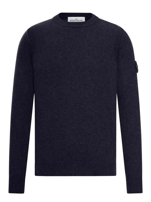 Stone Island Lambwool Crew Neck Pullover - Blue