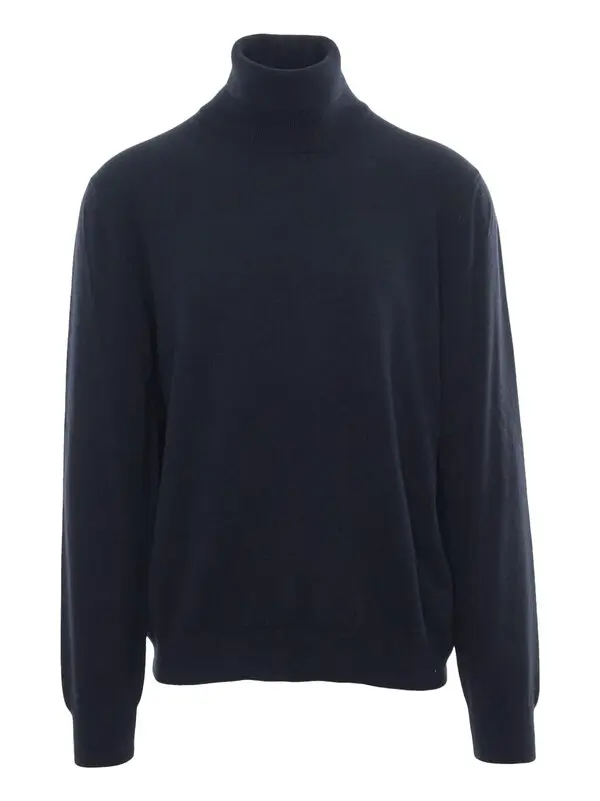 GRAN SASSO Wool Turtleneck Pullover - Blue