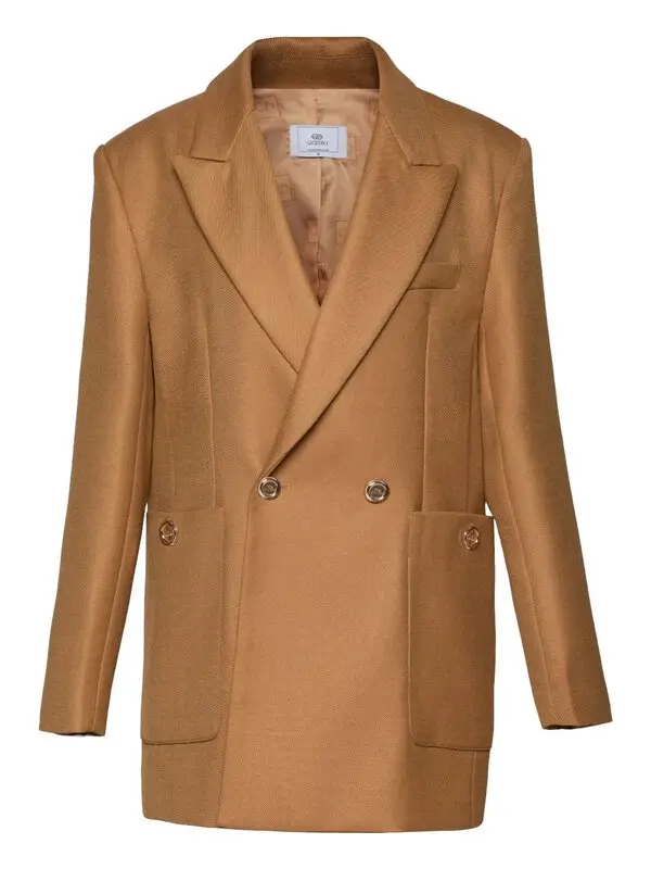 GIODORO Neutrals / Riganti Camel Wool Blazer - Brown