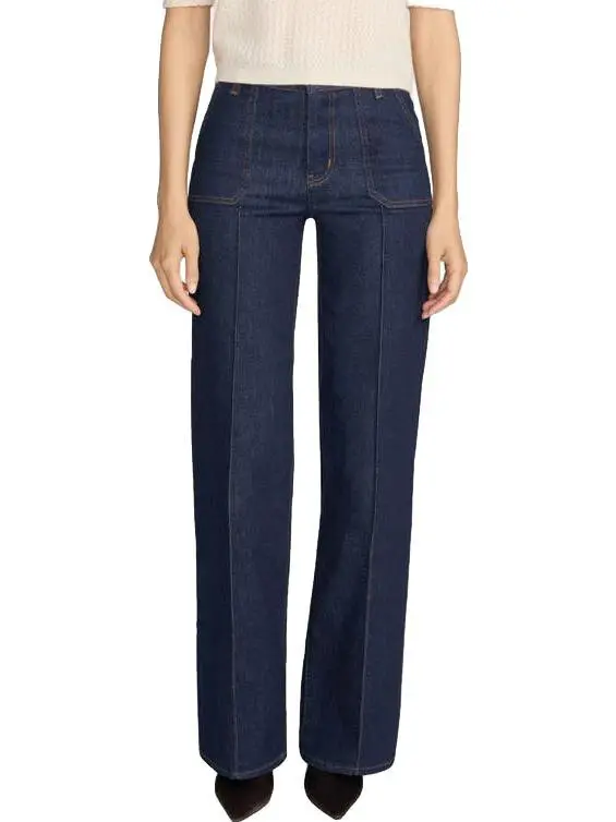 FRAME Le Slim Palazzo Pintuck Jeans - Rinse