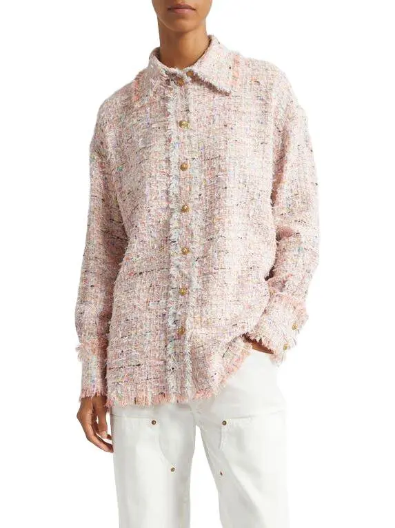 Balmain Multicolor Tweed Overshirt - Aaa Multi