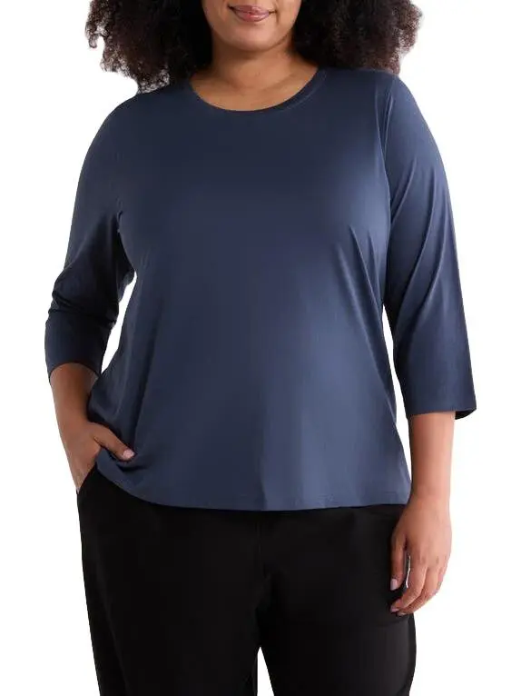 Eileen Fisher Organic Cotton Boxy Top - Maritime