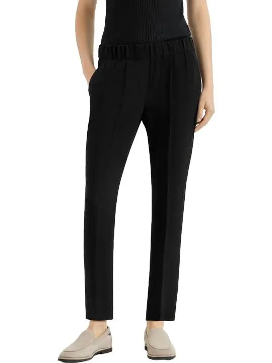 Brunello Cucinelli Silk And Acetate Crêpe Cady Tailored Jogger Trousers - Black