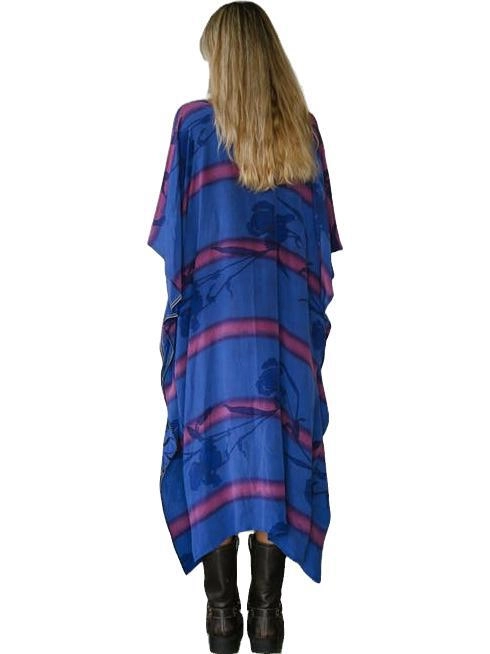 SUN CHILD Long Caftan Lyman - Periwinkle