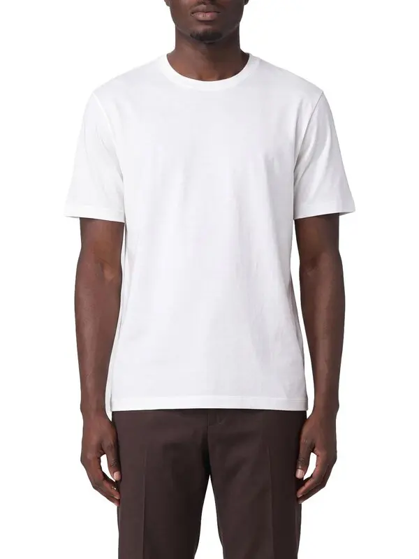Herno Short-sleeved Crew Neck T-shirt In Pure Cotton - White