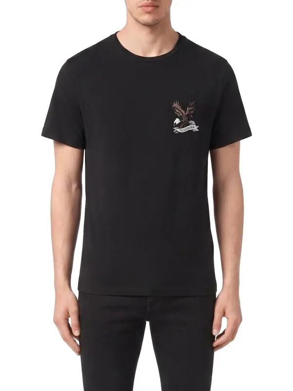 BILLIONAIRE Slim Fit Cotton T-shirt With Contrast Embroidered Logo - Black