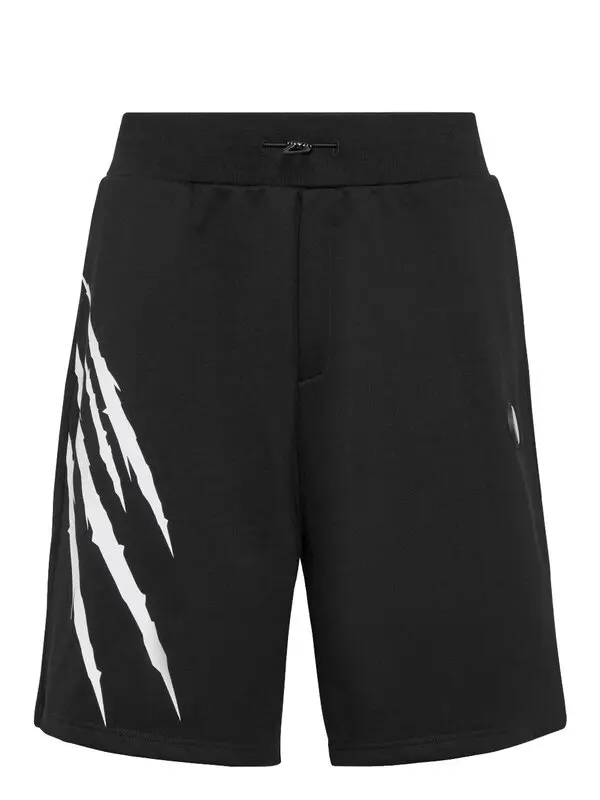 PLEIN SPORT Graphic Print Shorts - Black
