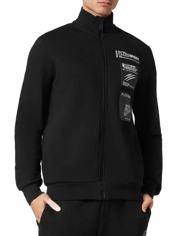 PLEIN SPORT Zip-up Track Jacket - Black
