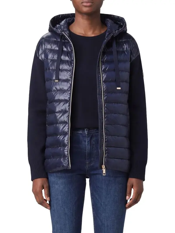 Herno Quilted Jacket With Hood - Blue