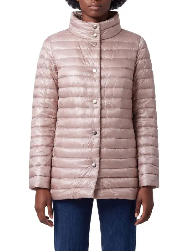 Herno Reversible Short Down Jacket In Ultra-light Nylon - Pink