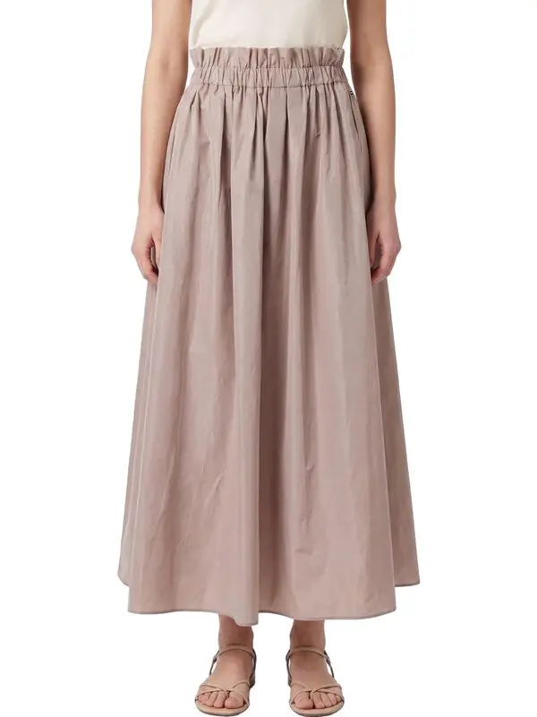 Herno High-waisted A-line Midi Skirt In Taffeta - Pink