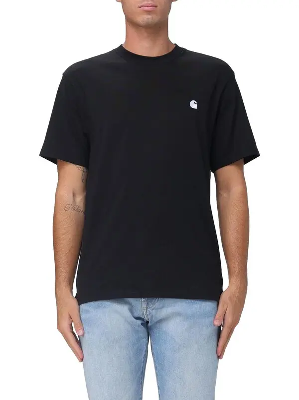 Carhartt Work In Progress Cotton T-shirt With Logo - Black