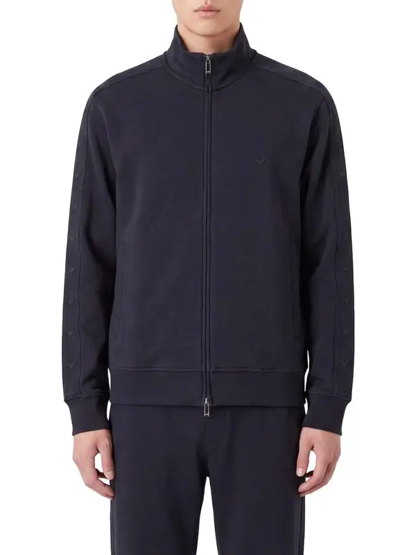 Emporio Armani Zip-up Sweater - Blue