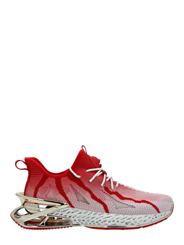 PLEIN SPORT The Lighting Edition Gen X 02 Trainers In Jersey With Chunky Sole - Red