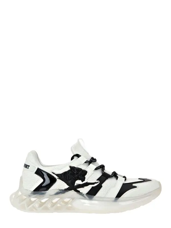 Philipp Plein Runner Tiger Bi-abstract Print Mesh Sneakers - White
