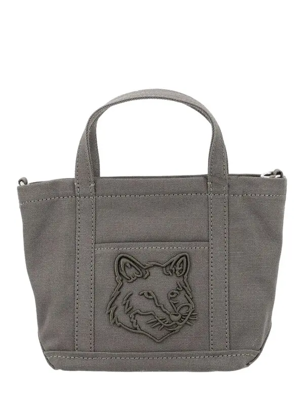 Maison Kitsuné Canvas Crossbody Bag - Grey