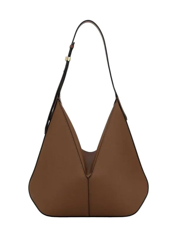 VALEXTRA Textured Leather Handbag - Brown