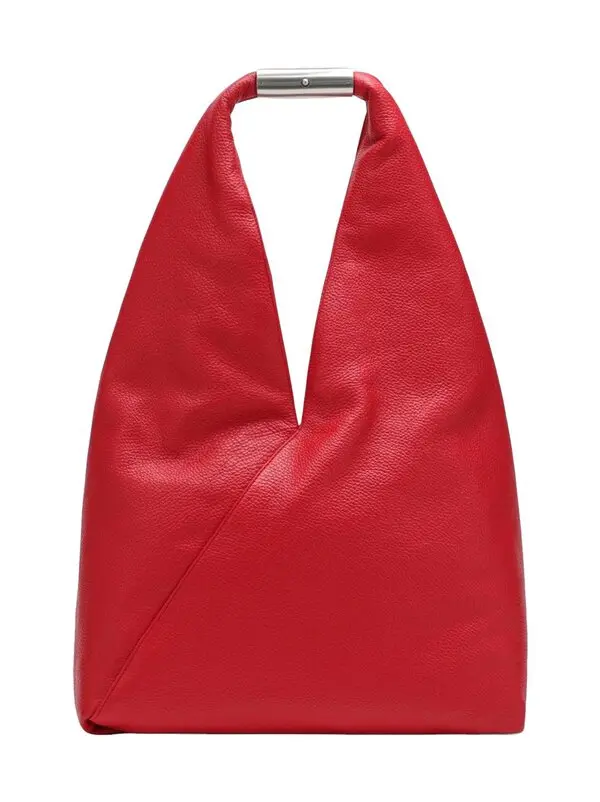 MAISON MARGIELA Japanese Grained Leather Shoulder Bag - Red