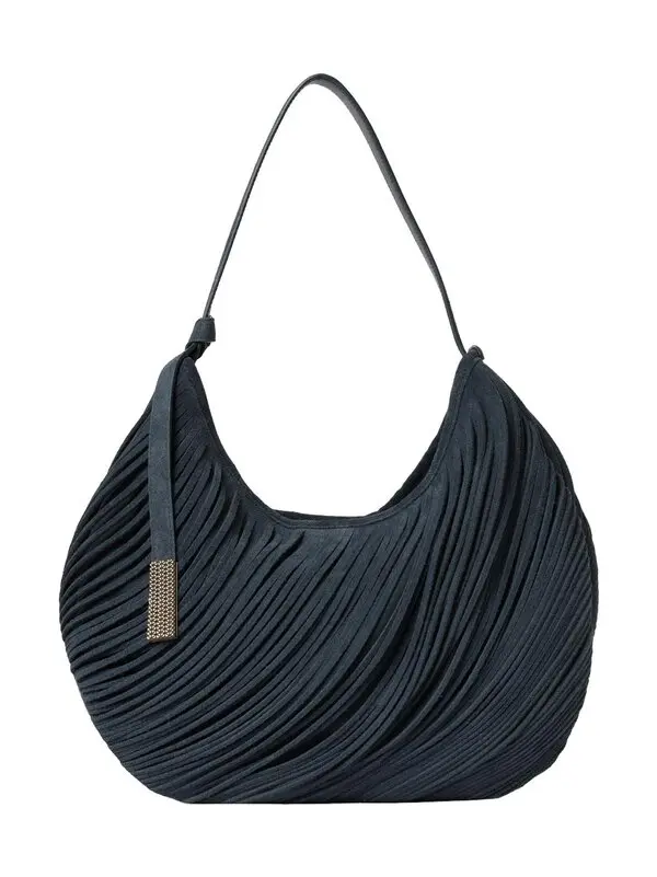 Emporio Armani Fringe Handbag - Navy