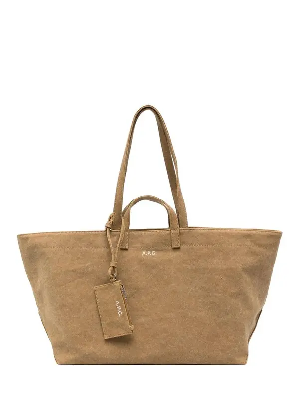 A.p.c. Le Drummer Canvas Tote Bag - Brown