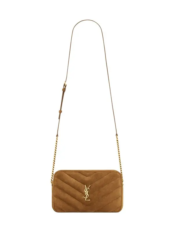 Saint Laurent Suede Loulou Camera Bag - Beige