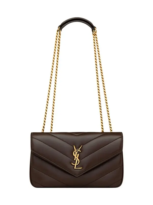 Saint Laurent Small Loulou Shoulder Bag - Brown