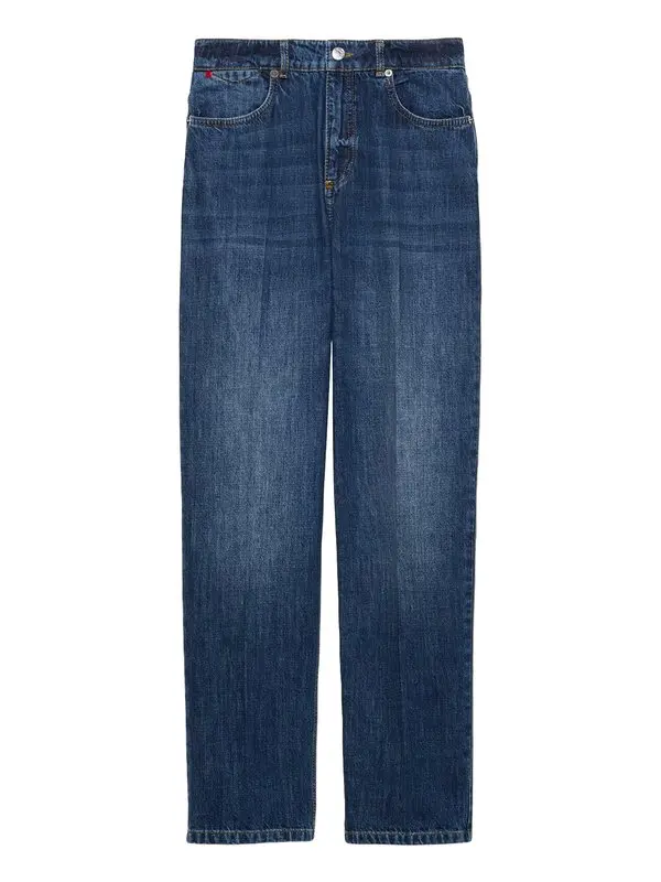 Max & Co. Straight Leg Mid-wash Jeans - Navy