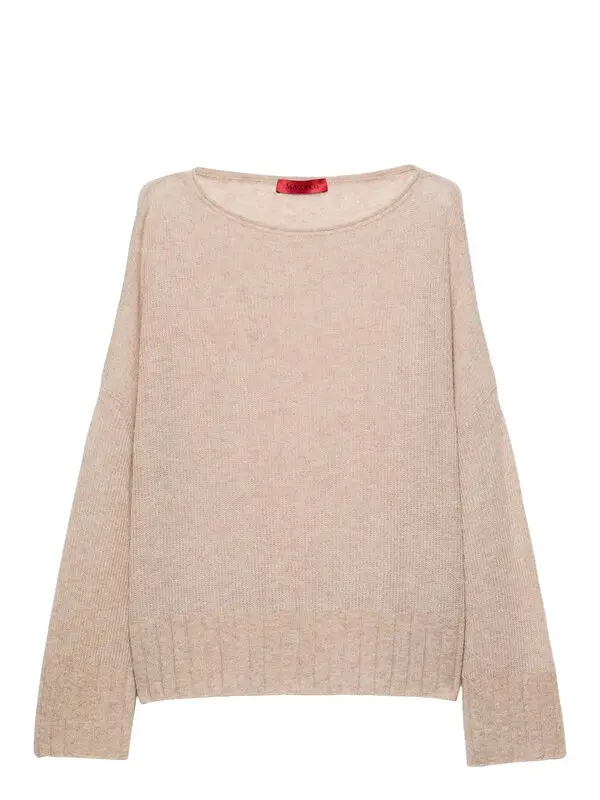 Max & Co. Linen Boat Neck Sweater - Beige